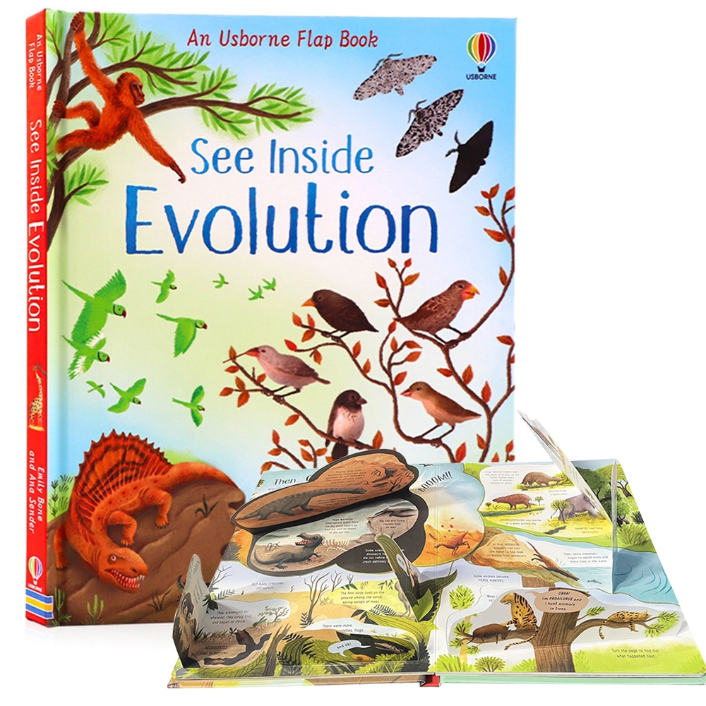 Usborne See Inside Evolution Kids Learning English Reading book 3D Flip ...