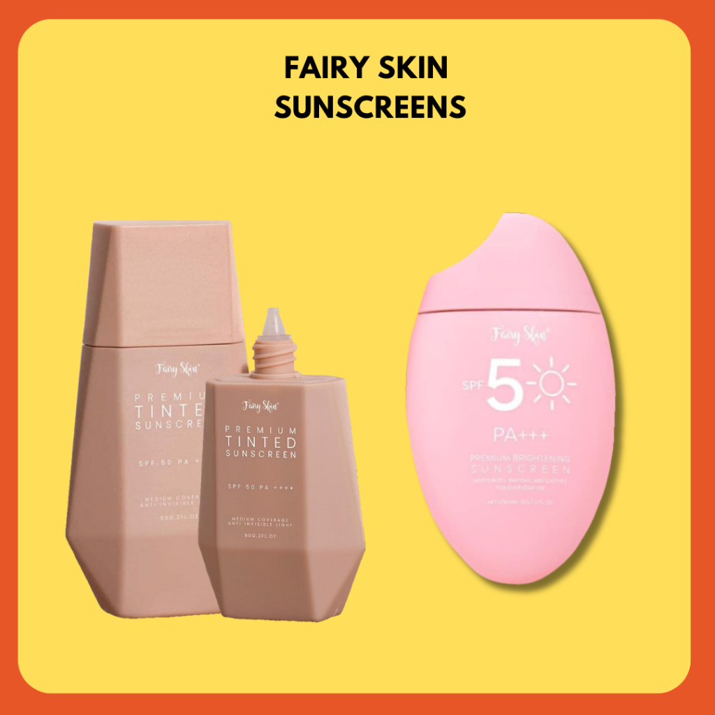 FAIRY SKIN PREMIUM SUNSCREEN & TINTED SUNSCREEN SPF 50 MEDIUM COVERAGE ...
