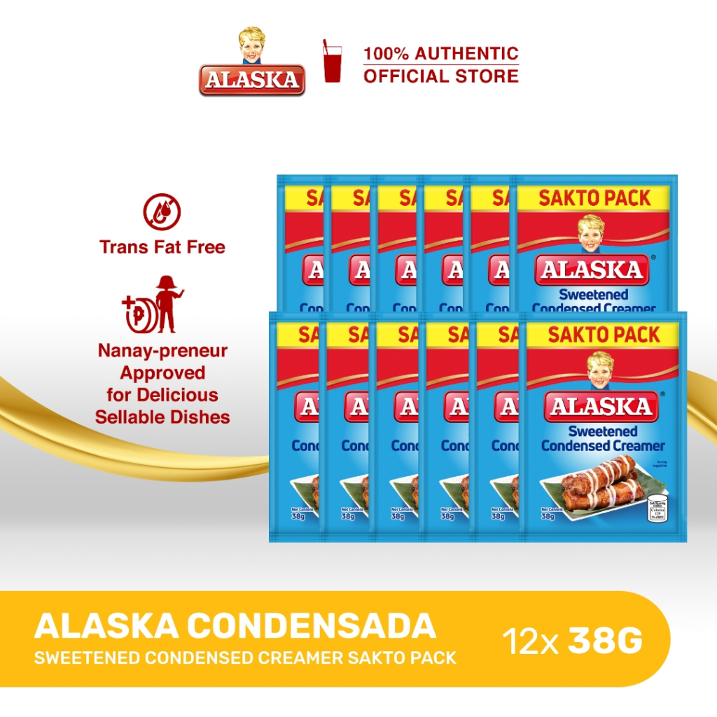Alaska Condensada Sweetened Condensed Creamer Sakto Pack 38g | Set of ...