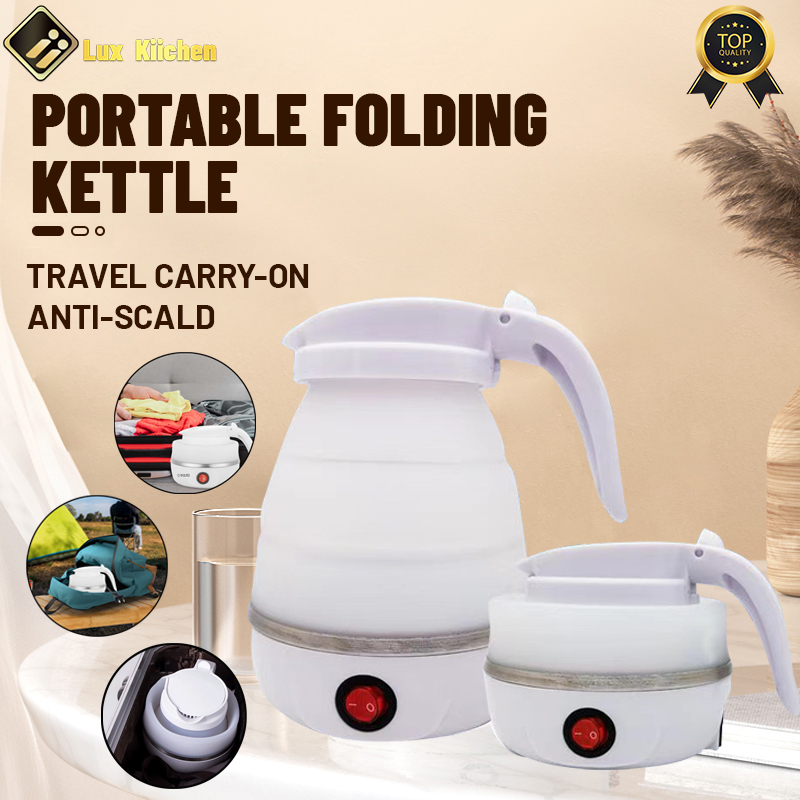 Electric kettle foldable silicone kettle 600ml stainless steel kettle ...