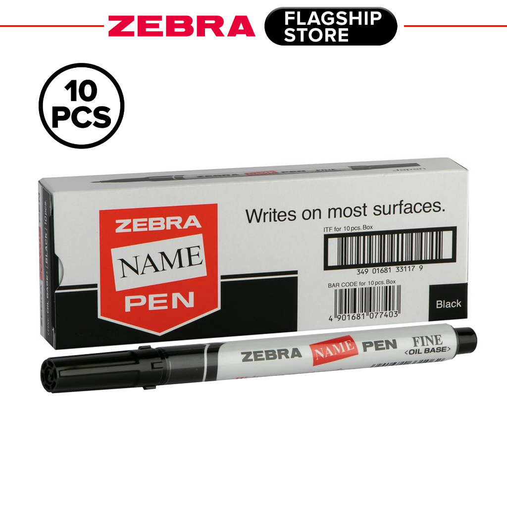 Zebra Pen Name Permanent Marker Black | Shopee Philippines