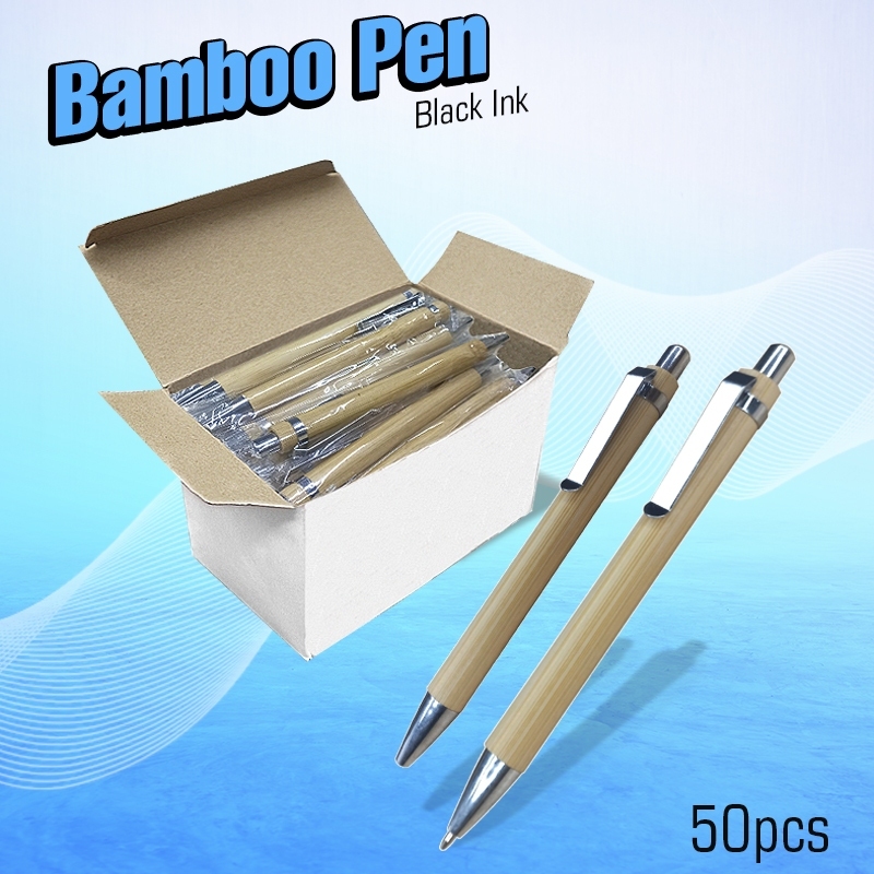 (50pcs/BOX) Bamboo pen （1.0mm Neutral Black Ink Refill) | Shopee ...