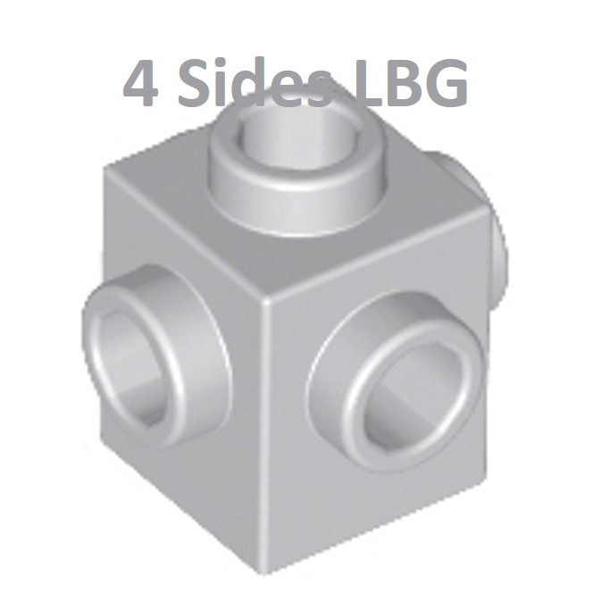 LEGO Parts 4733 Brick, Modified 1x1 with Studs 4 Sides 2pcs Lot ...