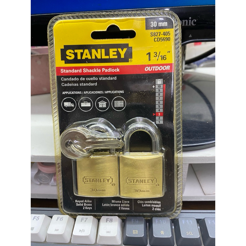 Stanley Solid Brass Padlock 30mm (2pcs/set) #827-405 | Shopee Philippines