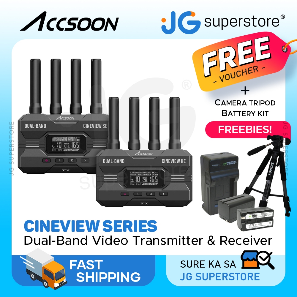 Accsoon CineView HE / SE Wireless Video Transmitter & Receiver Dual-Band Transmission System ...