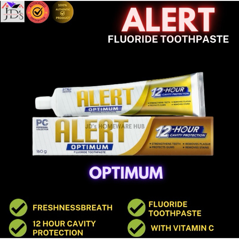 ALERT OPTIMUM FLUORIDE TOOTHPASTE 160g | Shopee Philippines