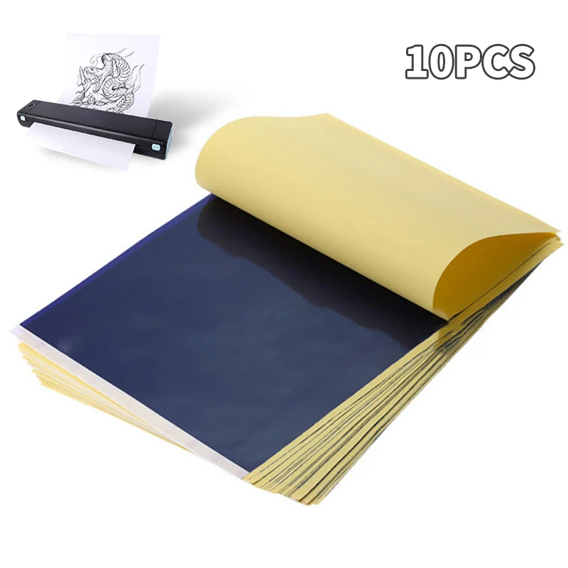 10Pcs Sheets Tattoo Transfer Copier Paper Spirit Stencil Carbon Thermal ...