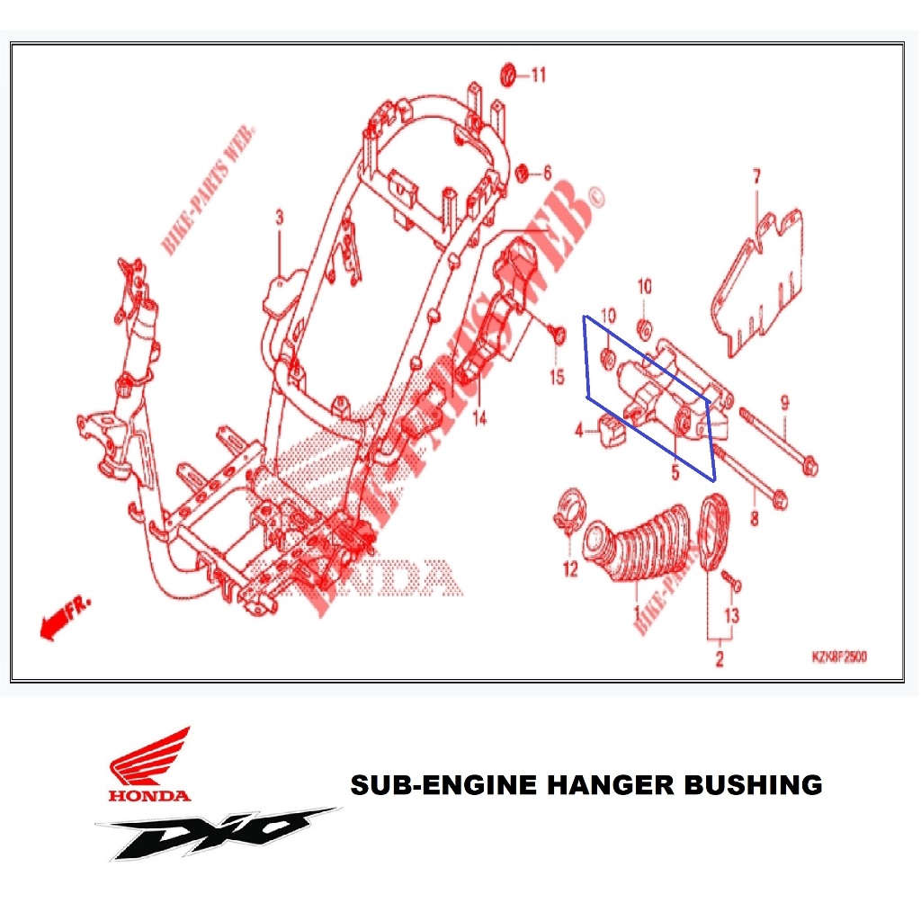 Honda Dio 110 2021-2024 sub-engine hanger bushing (2pcs) | Shopee ...