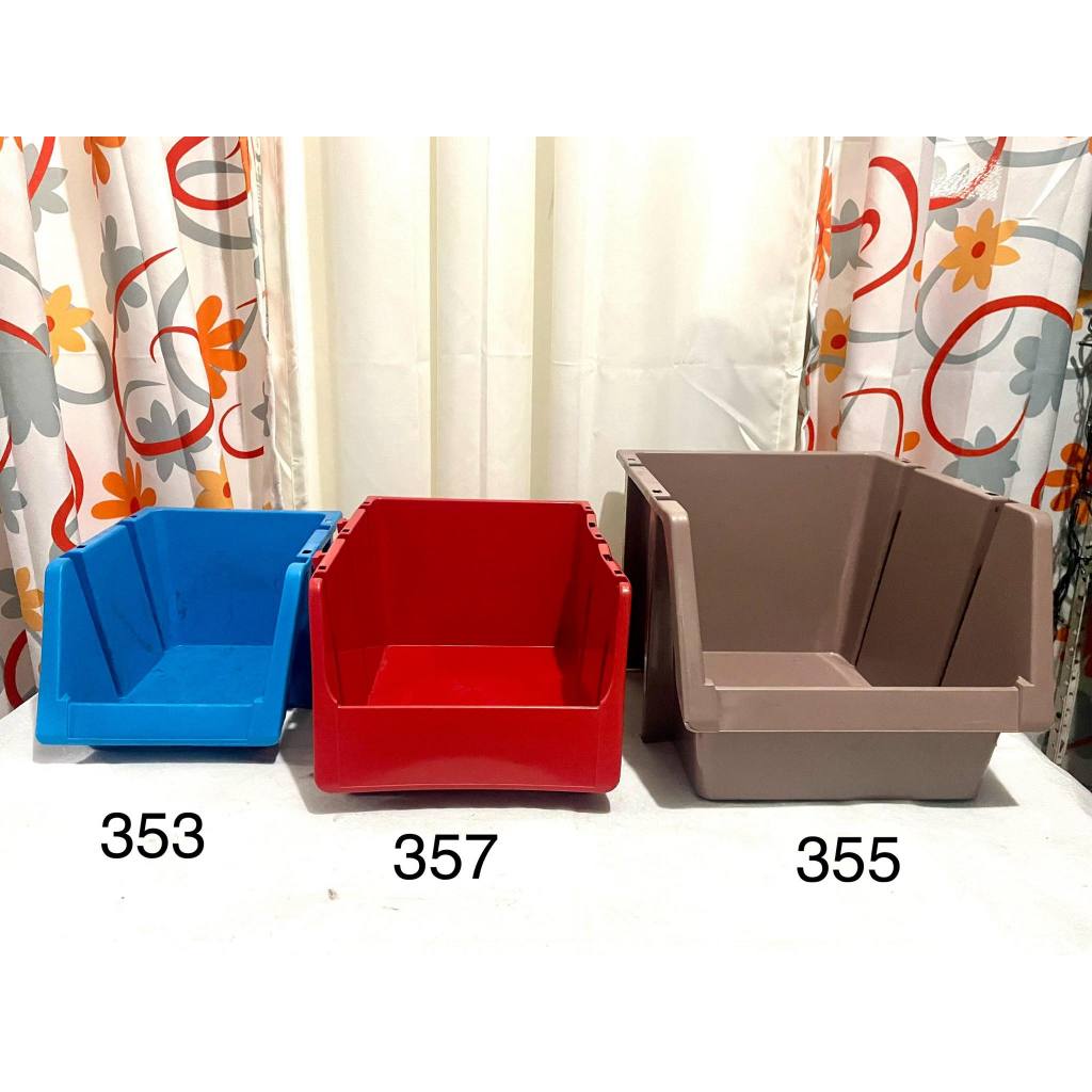 Plastic #353 Stackable Bin Boxes Storage Organizer Supplies Tools ...