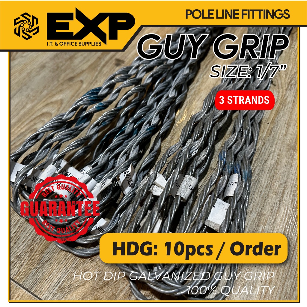 GUY GRIP 1/7" 3 Strands HOT DIP GALVANIZED - 10pcs per order | Shopee ...