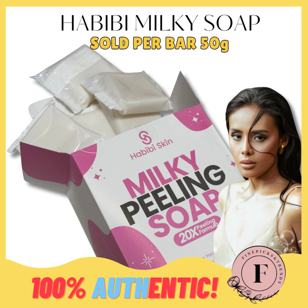 Original Habibi Skin - MILKY PEELING SOAP PER PIECE (50g) | Shopee ...