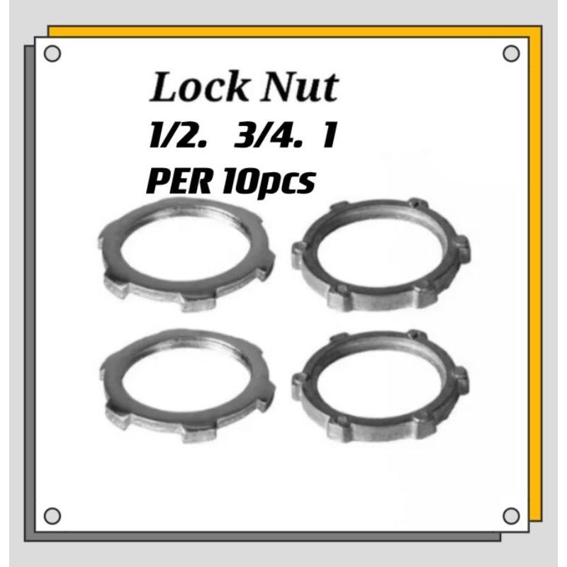 PER 10PCS /20PCS Metal Lock Nut Locknut for Rigid Conduits Electrical ...