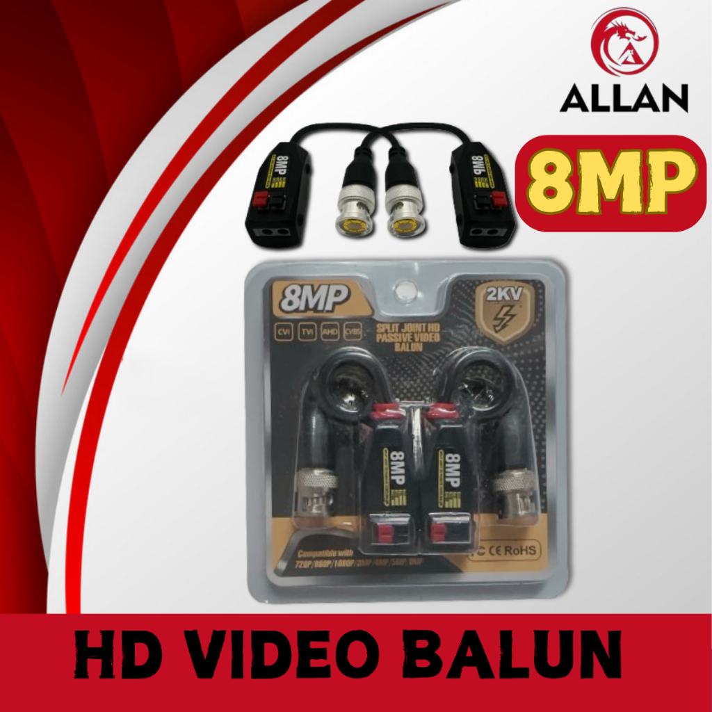 Allan 8MP HD Video Balun For CCTV | Shopee Philippines