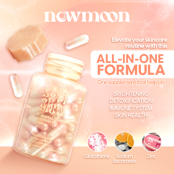 NEW MOON Soft Glow S-Acetyl Glutathione Beauty Supplement Skin ...