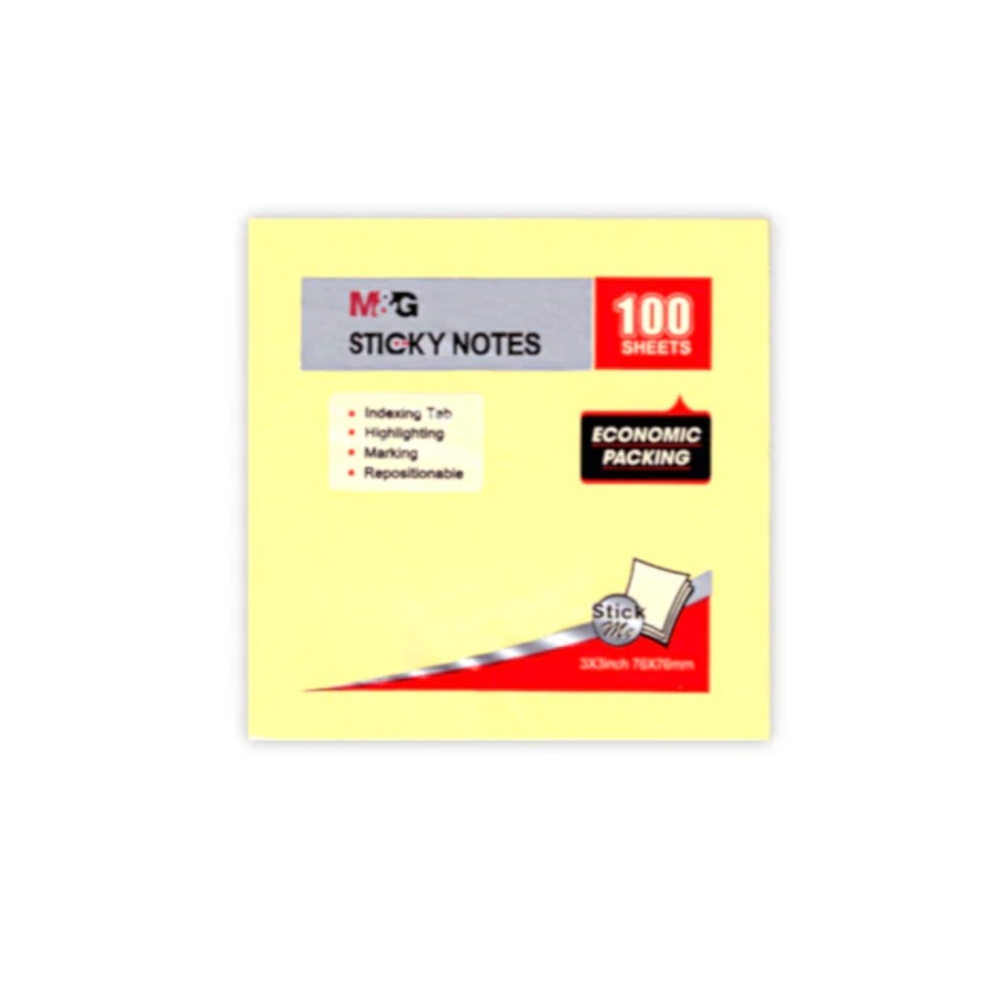 M&G 3x3 76mmx76mm Sticky Notes Yellow/Neon Colors/Colorful | Shopee ...
