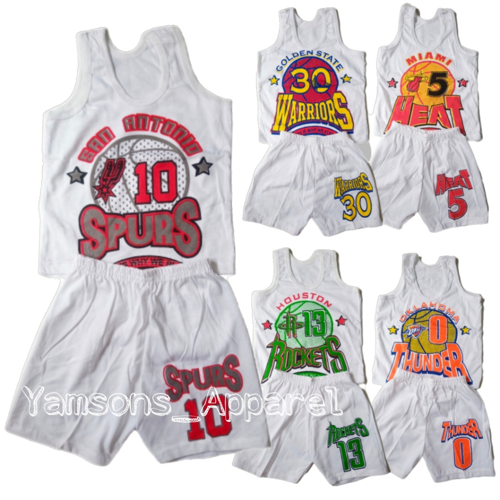 Sando and short Terno Basketball Assorted Print Cotton for Baby Boy 0 ...