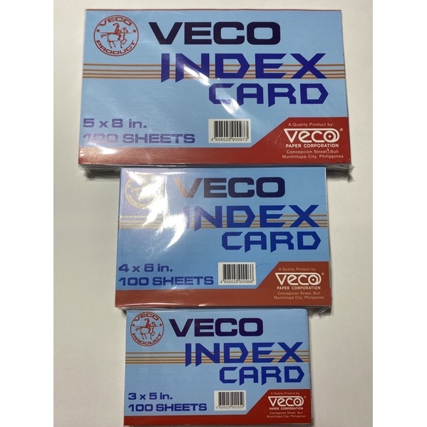 VECO INDEX CARD (SOLD PER PACK) | Shopee Philippines