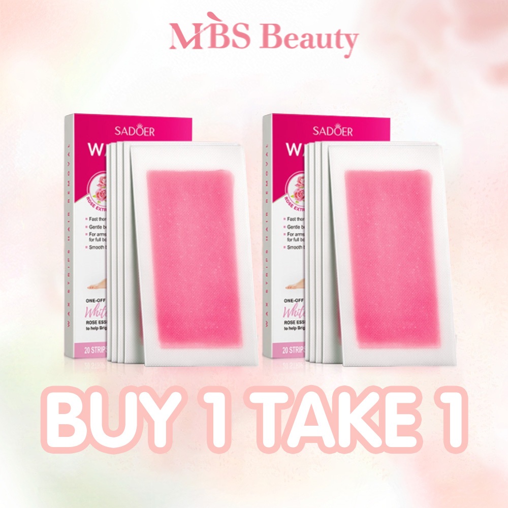 [BUY 1 TAKE 1]SADOER Rose Whitening Double-sided Hair Removal Wax Paper ...