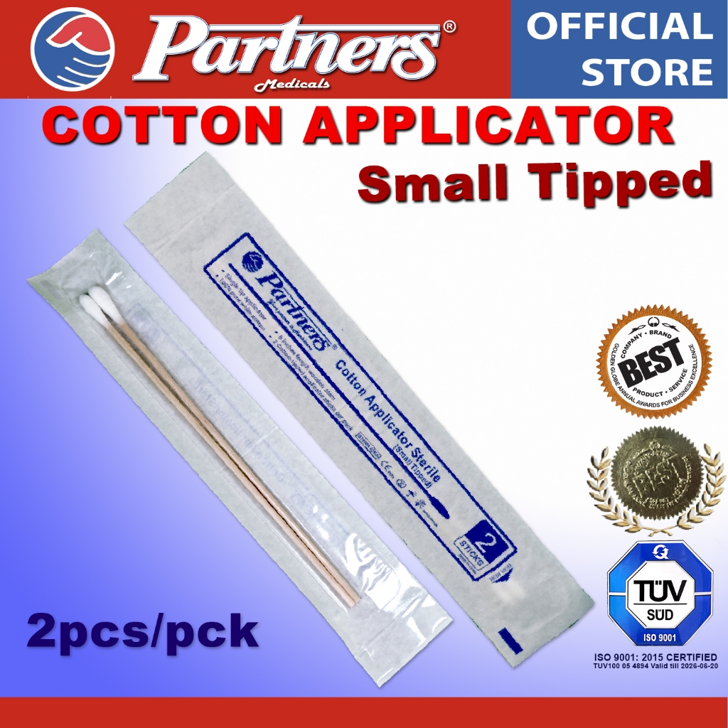 Partners Cotton Applicator Stick Small Tipped (20 packs , 2pcs/pack ...