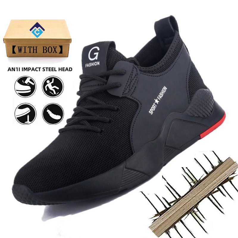 Safety Shoes Anti Slip Anti Smash Protective Steel Toe Cap Lightweight ...