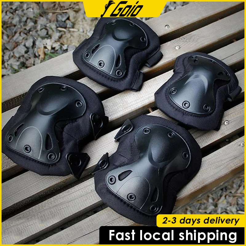 A set/4PC Outdoor Mountaineering Cycling Knee Pads Elbow Pads Equipment ...