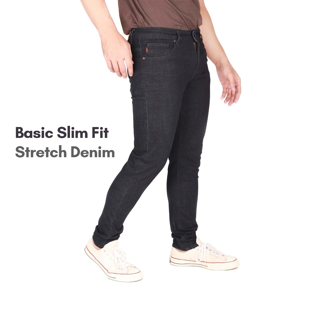 BNY Men's Basic Slim Fit Stretch Denim Raw Wash (670) | Shopee Philippines