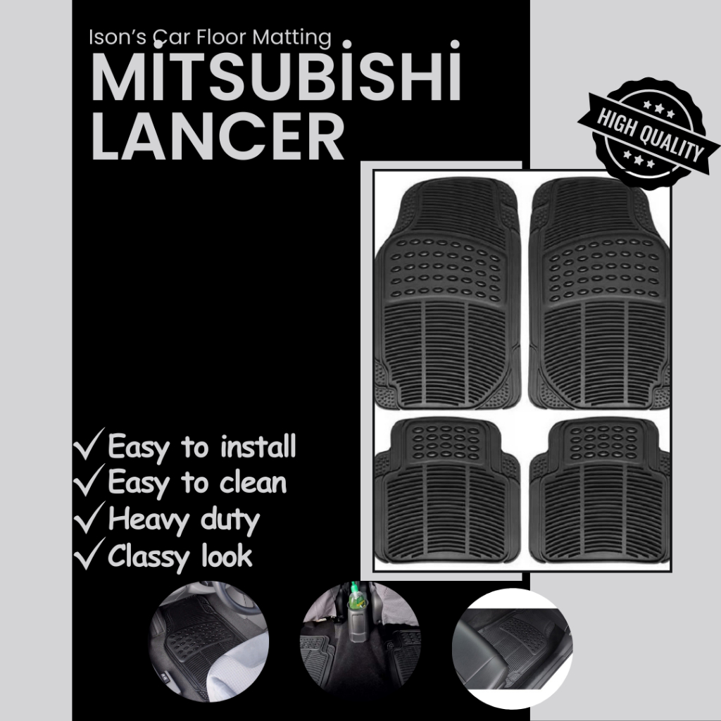 Mitsubishi Lancer Rubberized Floor Matting Heavy Duty | Shopee Philippines