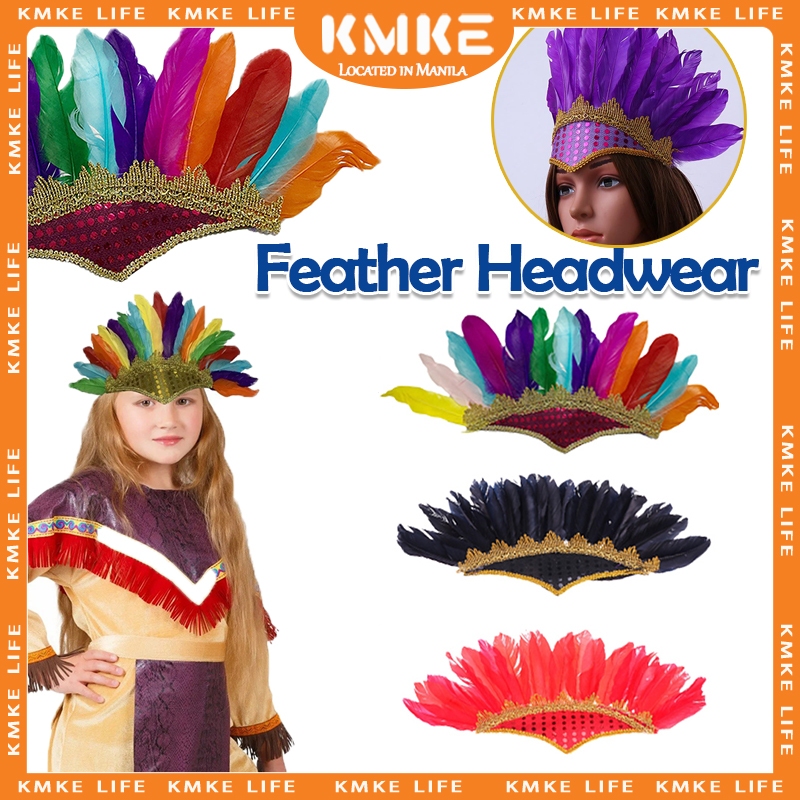 Feather Head dress Colorful Party Headwear Carnival Costume Stage ...
