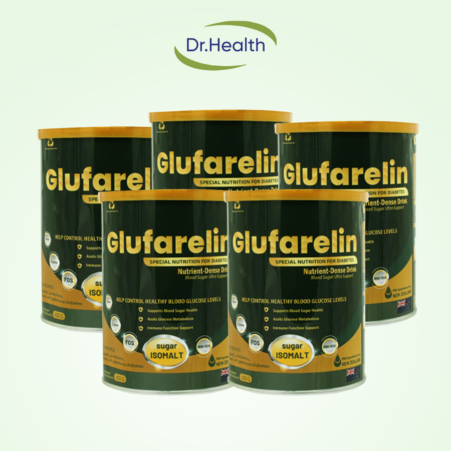 Set of 5 Glufarelin Diabetic Milk 400g helps control sugar levels and ...