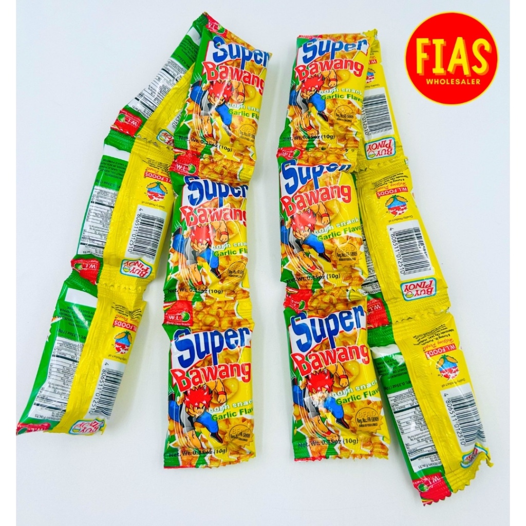 12 pcs Super Bawang Garlic Flavor Corn Snacks 10g | Shopee Philippines