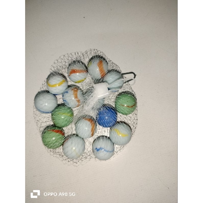 15pcs jolen / holen big size 2.5cm marble round toys batang 90" laruan ...