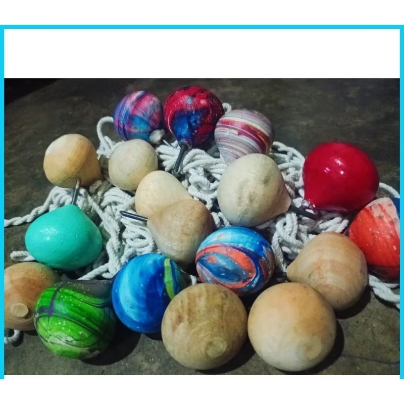turumpo with tali spinning tops batang 90" laruan turompo wood toy ...