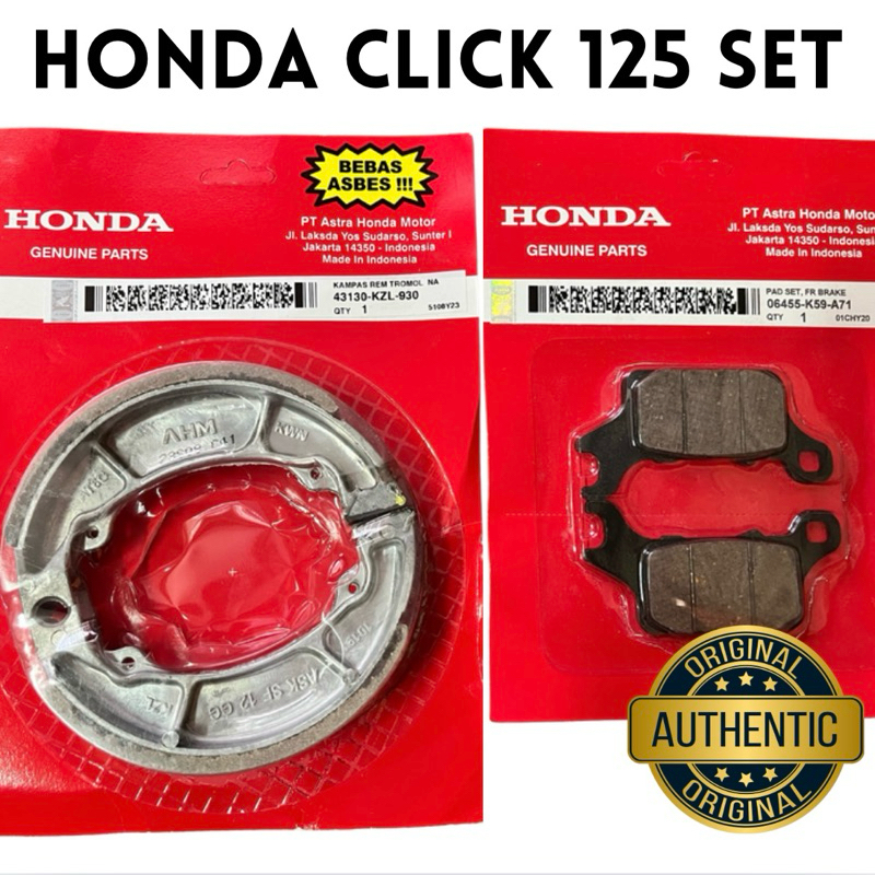Brake Pad Brake Shoe for Honda Click 125 / 150 / 155 v2 v3 | Shopee ...