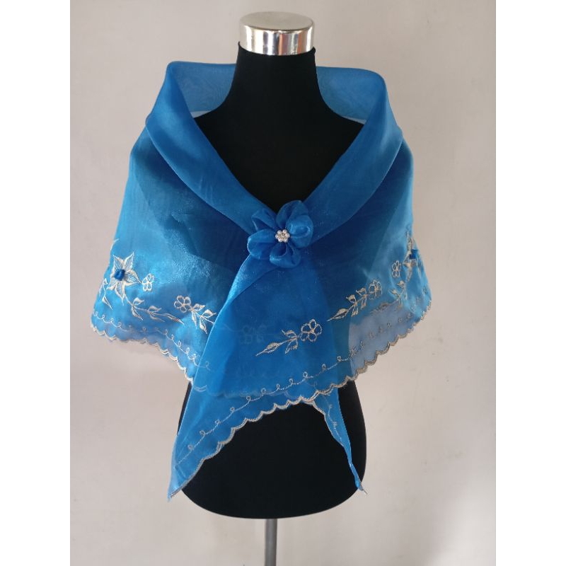 Filipiniana Alampay with handmade brooch | Shopee Philippines