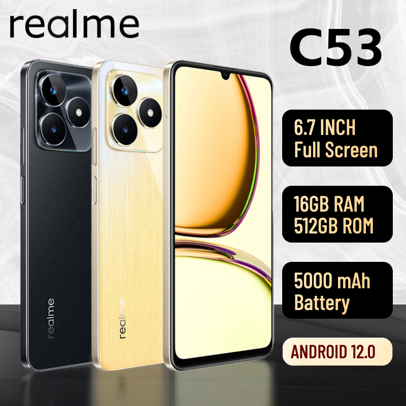 Realme C53 Phone Original Cellphone 16GB +512GB 6.7inch Mobile Phone ...