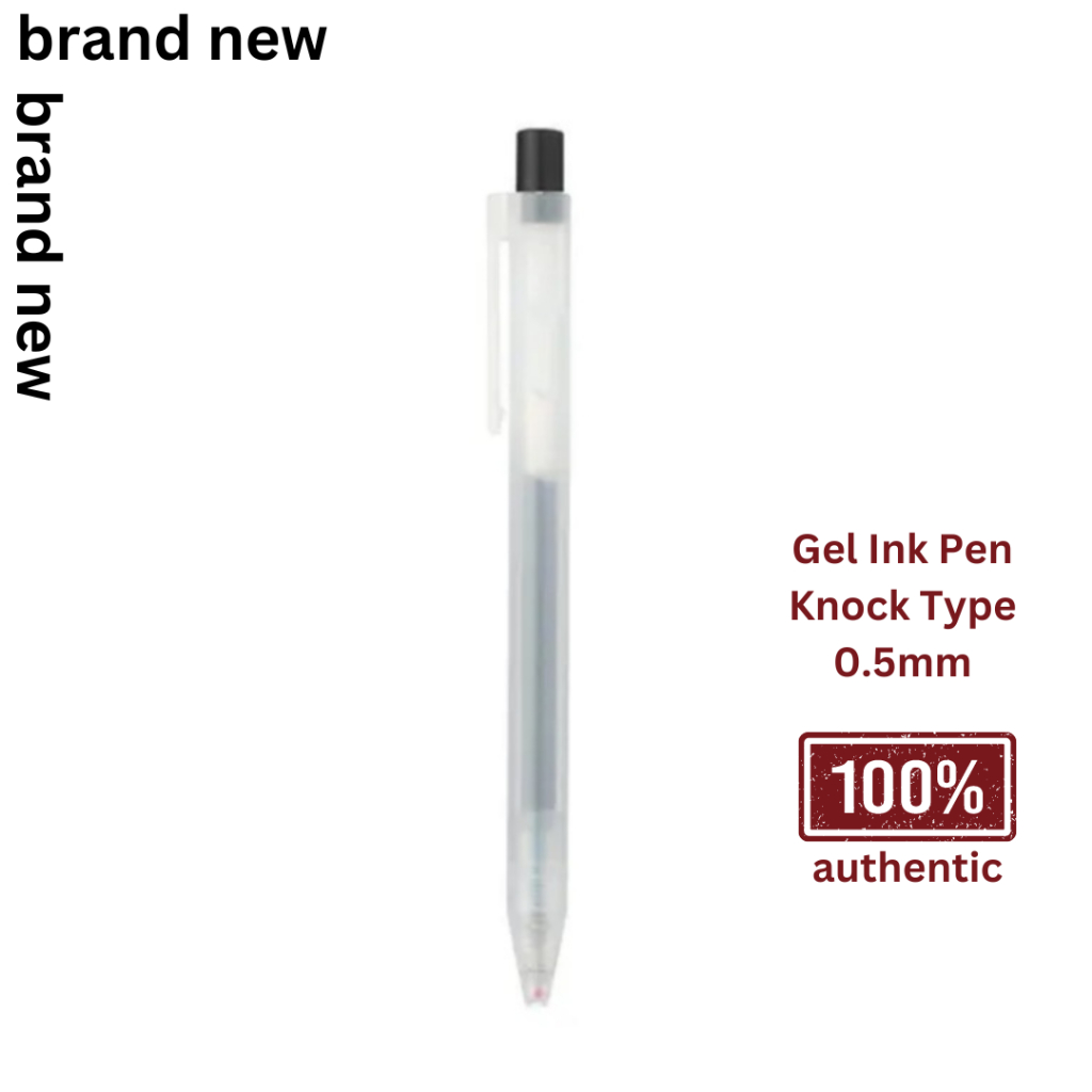 BRAND NEW!!! 100% Authentic MUJI Gel Ink Pen Knock Type 0.5mm | Shopee ...