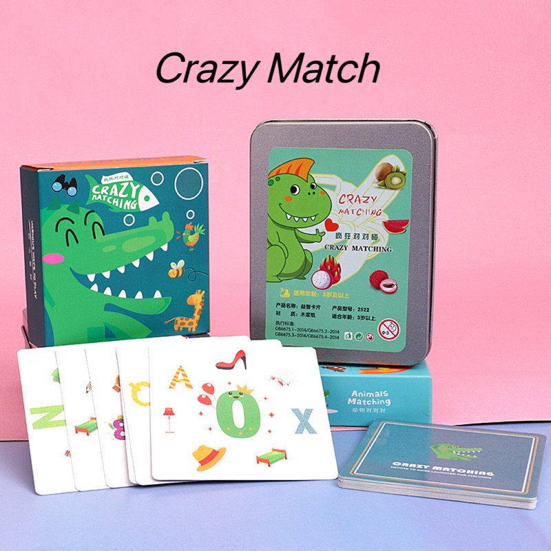 54pcs Crazy Matching Pairing Cards Concentration Training Game ...
