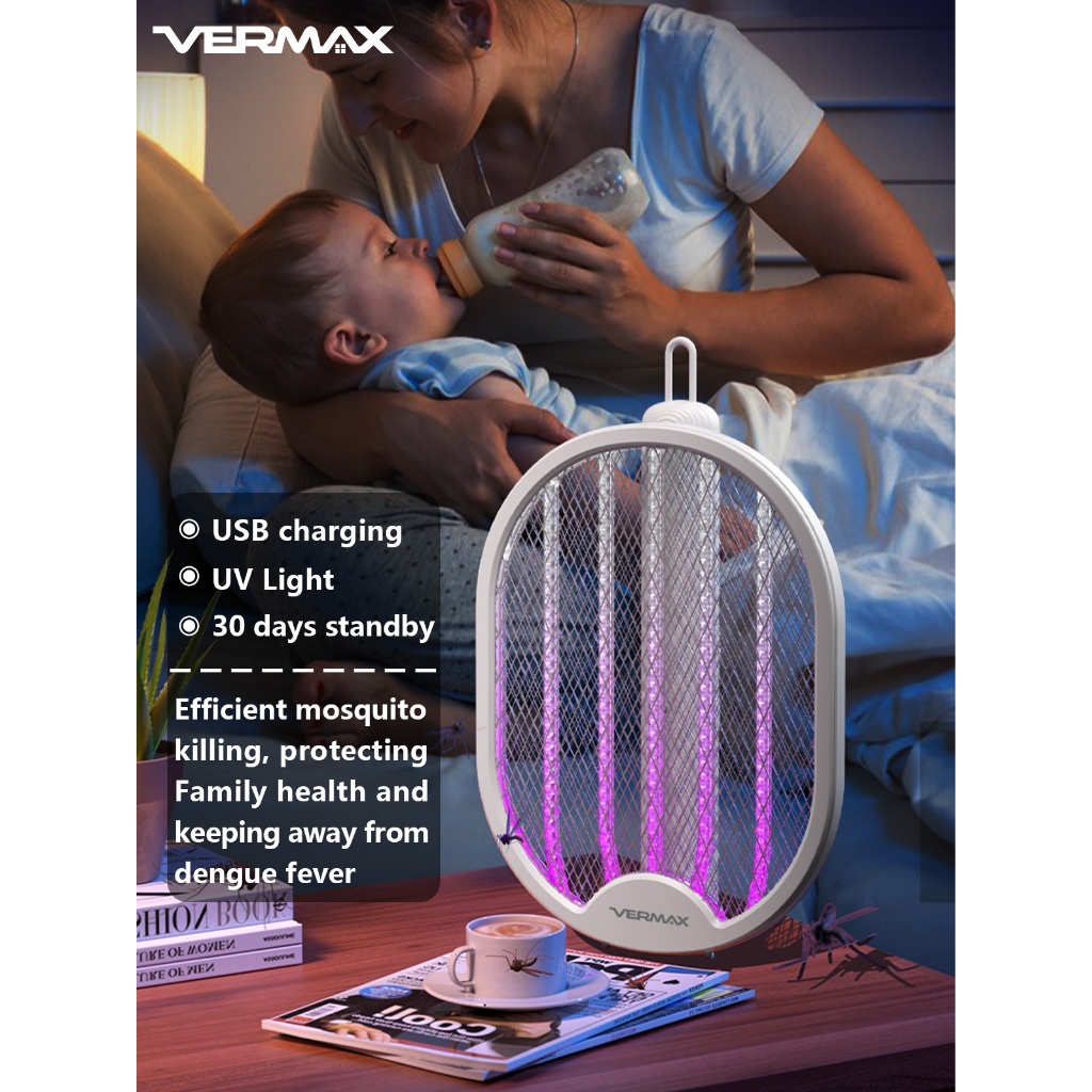 Vermax Electronic Mosquito Killer Fly Swatter Mosquito Racket Insect ...