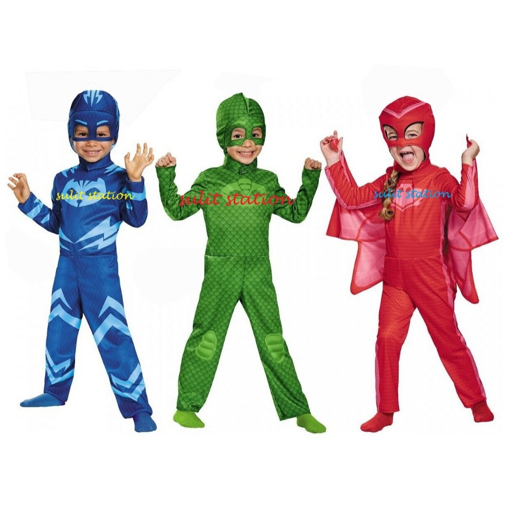 CAPE MASKS CATBOY OWLETTE GECKO GEKKO BOY GIRL KID FASHION COSTUME MASK ...