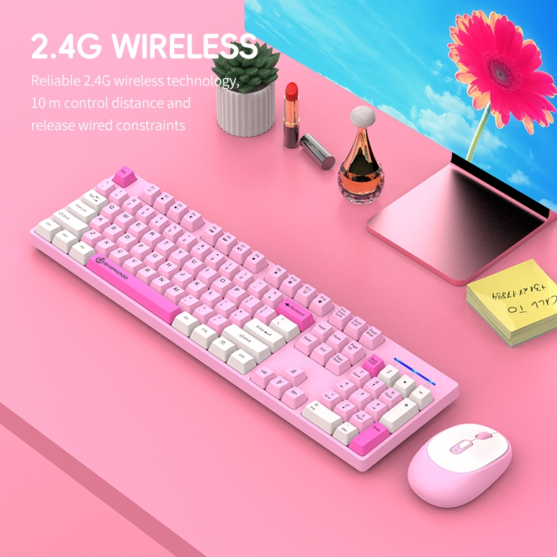 W1060 Wireless Keyboard With Mouse 2.4G Connection Automatic Sleep Power Saving Keyboard Set ...