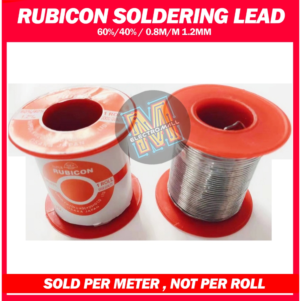 ⭐ Rubicon Soldering Lead 60/40 0.8m/m 1.0mm sold per meters ⭐ | Shopee ...
