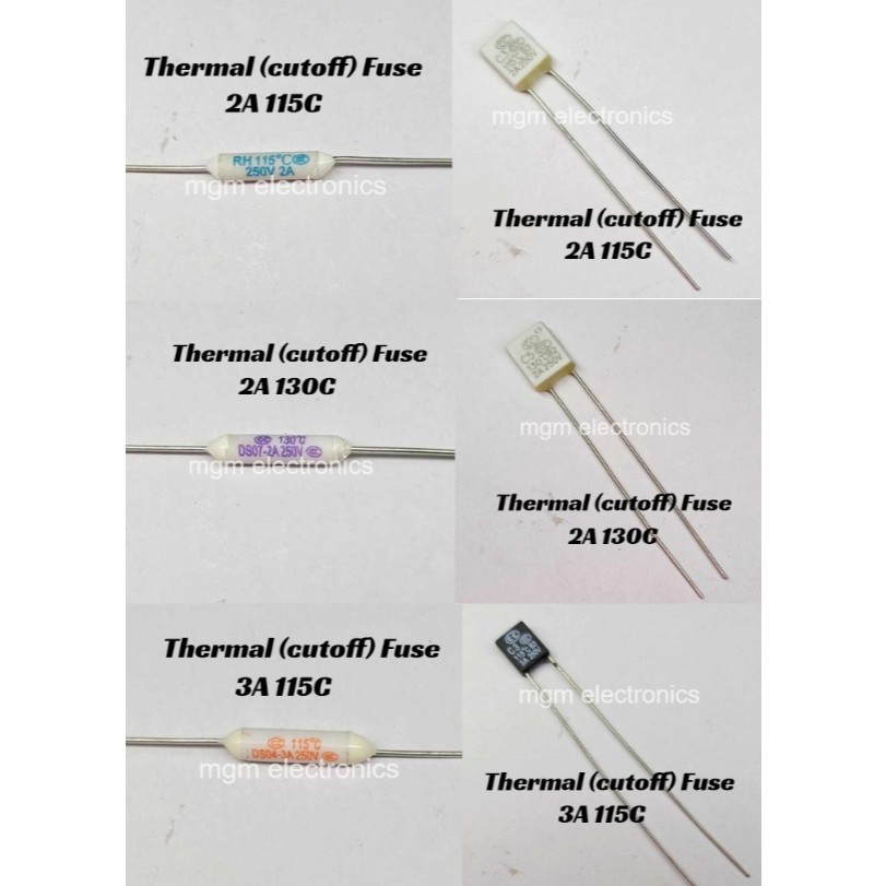 1PC. Thermal cutoff Fuse 2A 115C 130C Oval/Square 3A 115C 130C FAN FUSE ...