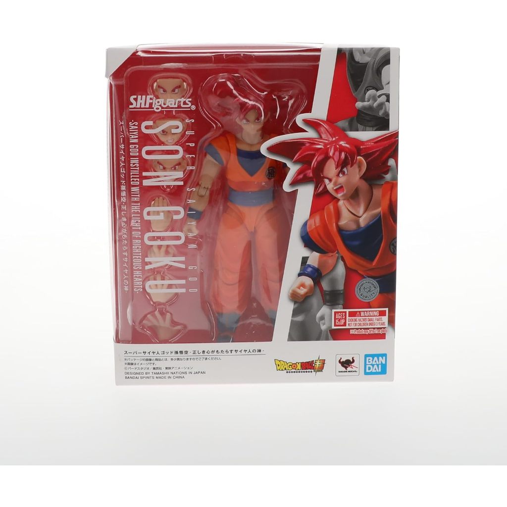 SHF S.H.Figuarts Dragon Ball Super - Super Saiyan GOD Son Goku (Saiyan ...