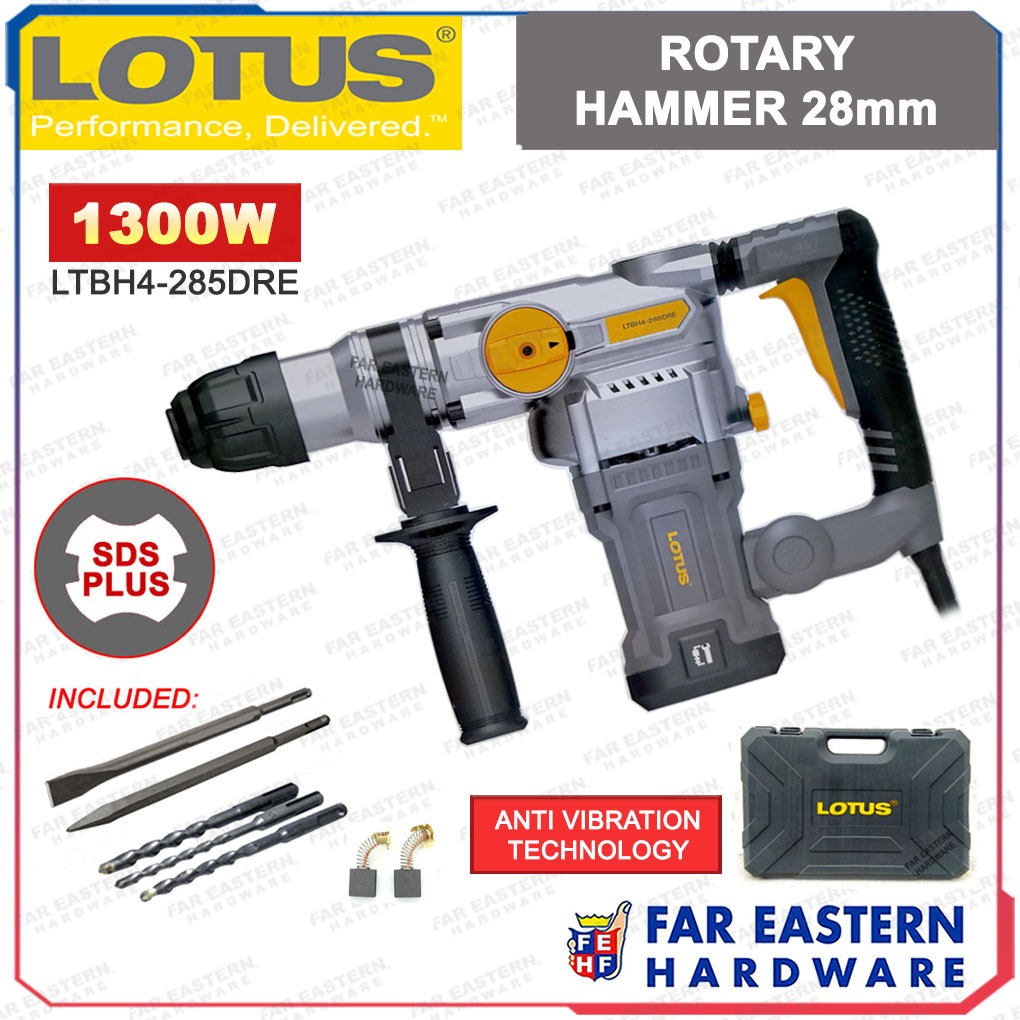 LOTUS Rotary Hammer Drill 28mm SDS Plus 1300W LTBH4-285DRE SDS+ w ...