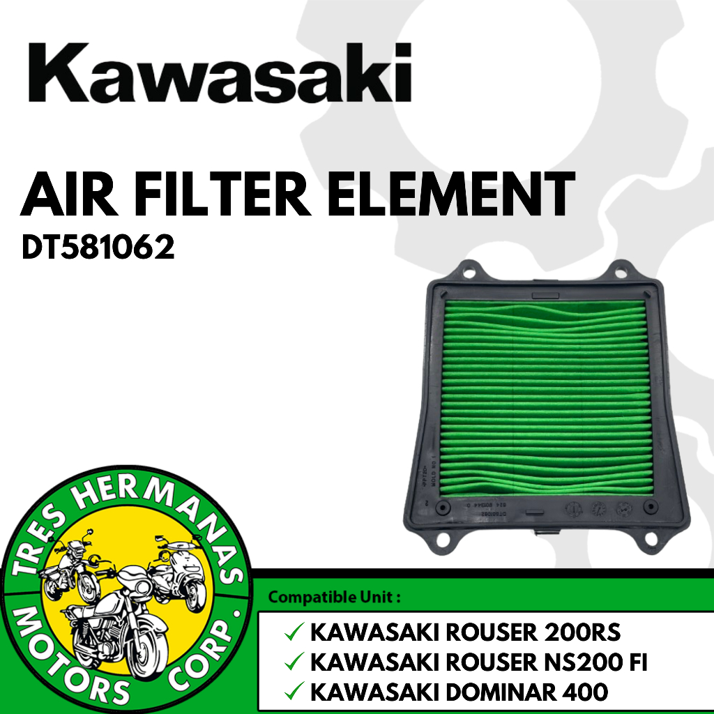AIR FILTER ELEMENT FOR KAWASAKI MOTORCYCLE : ROUSER200RS, NS200 FI ...