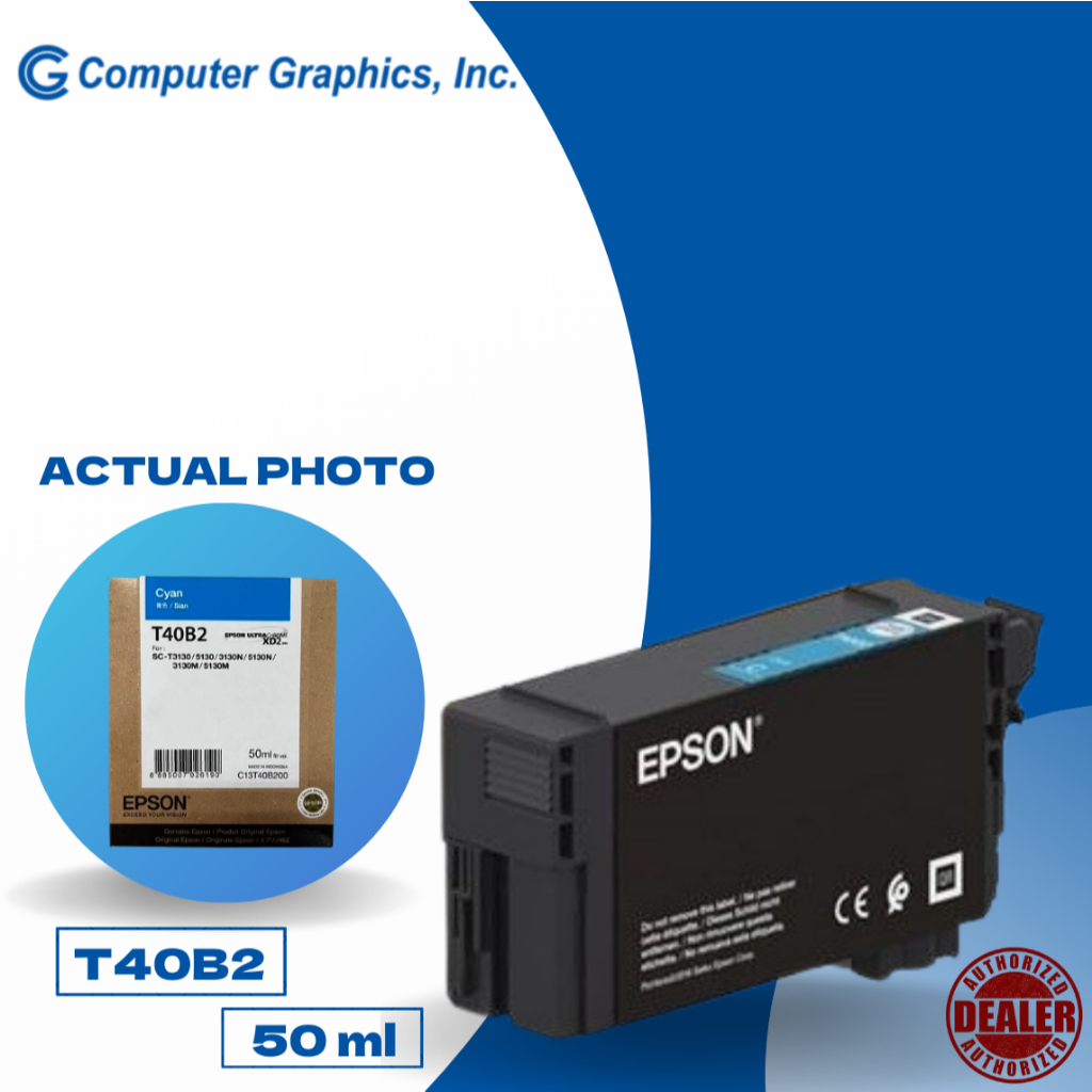 Epson SureColor T3130 T3130N T5130 Cyan 50ml C13T40B200 | Shopee Philippines