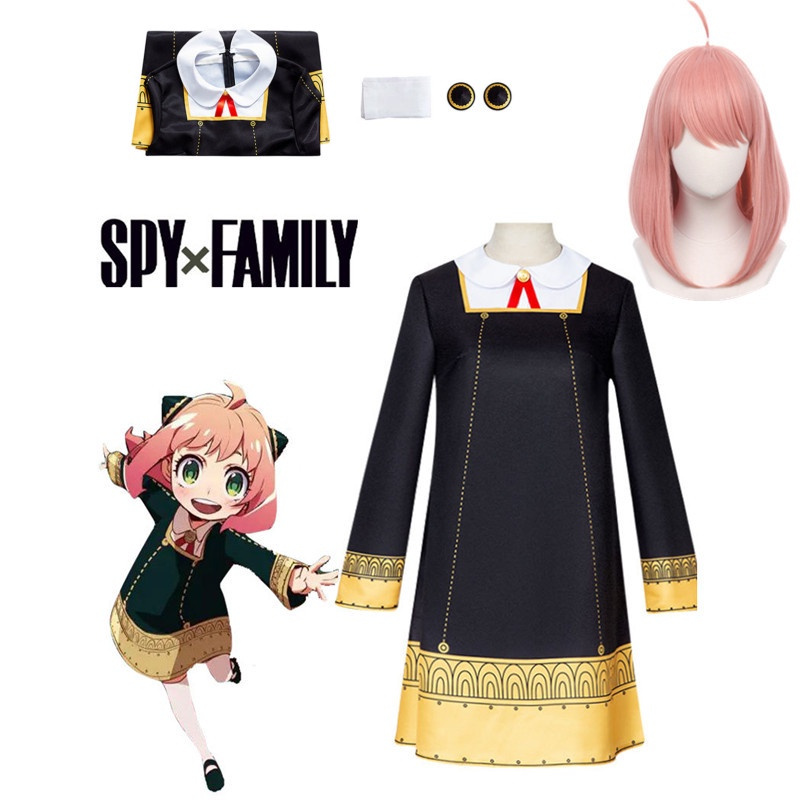 Anime Spy X Family Anya Cosplay Costume full set Cosplay Adults Kids ...