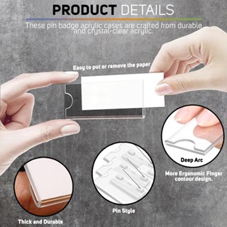 70x25mm Photo Insert Acrylic Name Plate Blank Insertable Name Badge ...