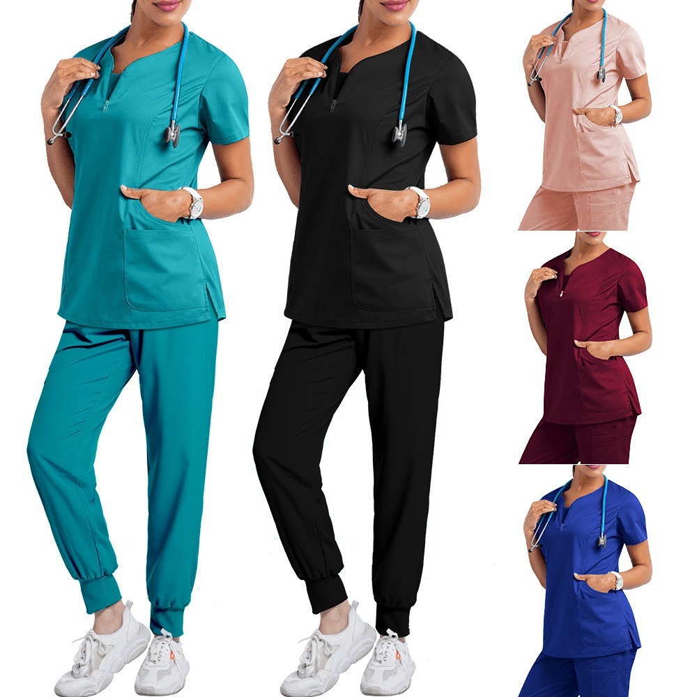 Elastic Quick Drying Fashion Women Wrinkle Resistant Breathable Scrub ...