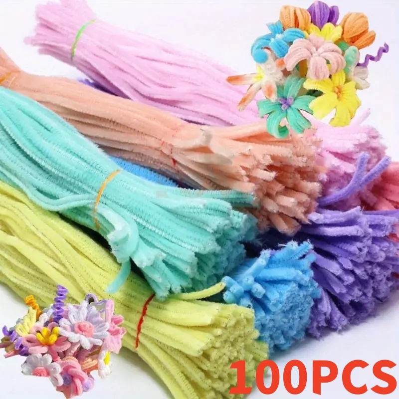 100pcs Fuzzy Wire Multicolor Randomly Packed Wire Stems Wired Plush ... 100pcs Fuzzy Wire Multicolor Randomly Packed Wire Stems Wired Plush ...